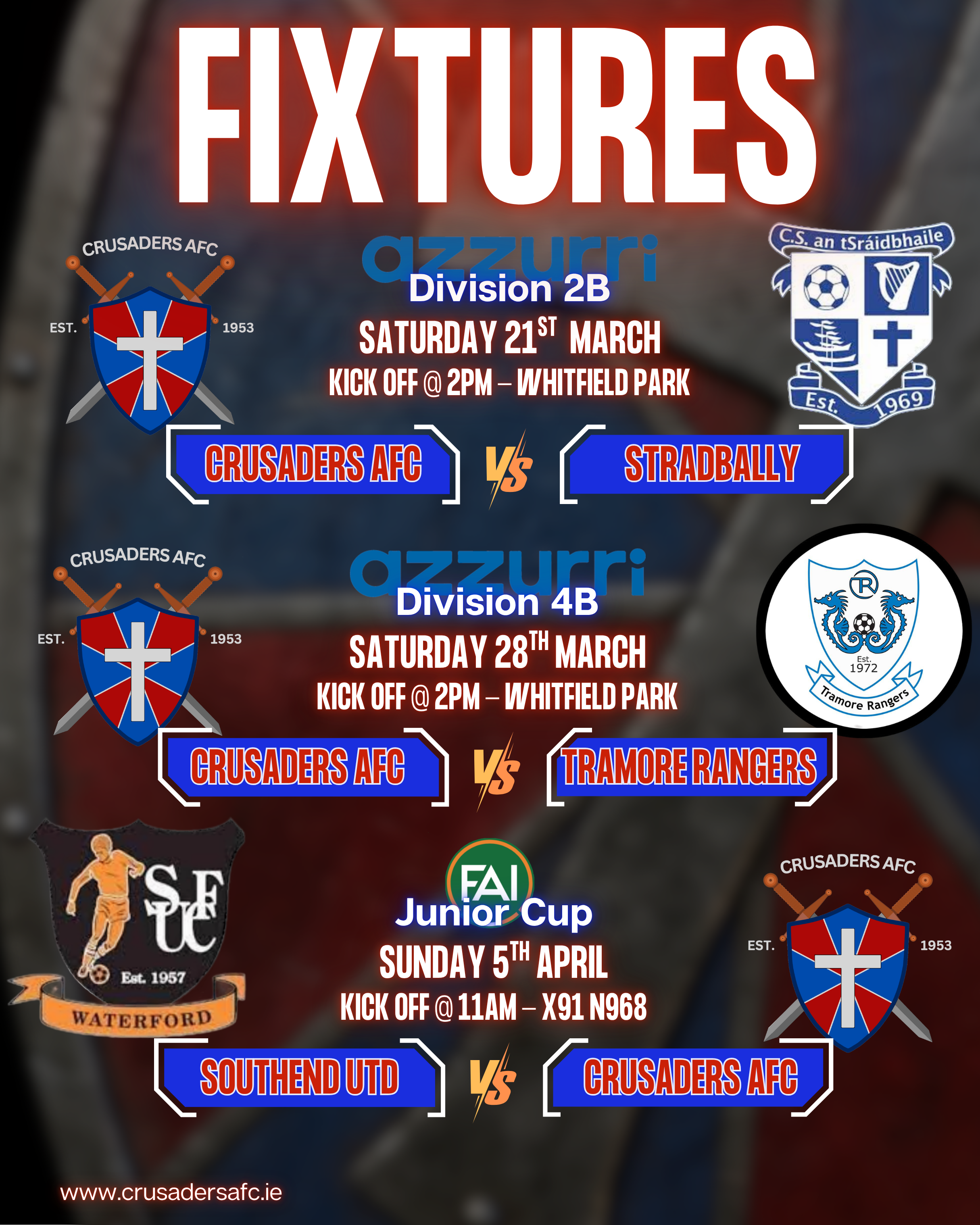 Crusaders AFC – Whitfield Park, Whitfield, Butlerstown, Co. Waterford ...